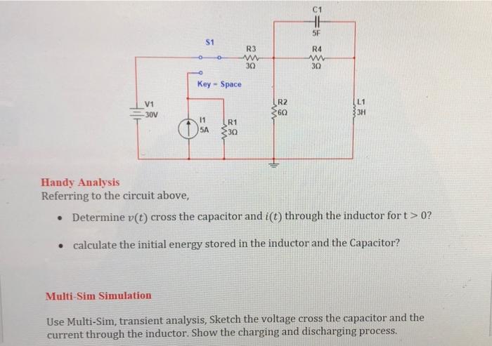 Solved Handy Analysis Referring to the circuit above, - | Chegg.com