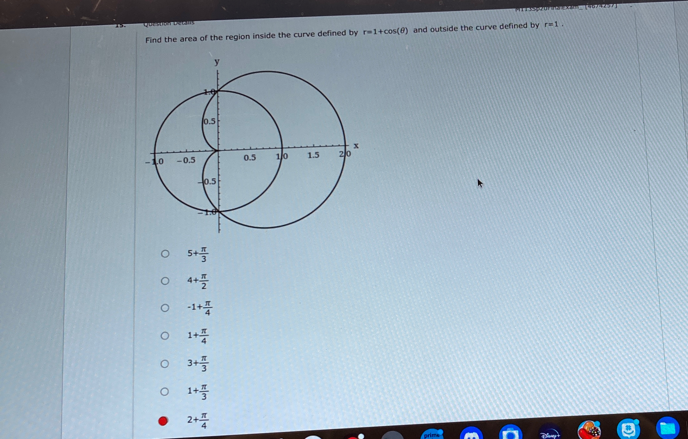 Solved Find the area of the region inside the curve defined | Chegg.com