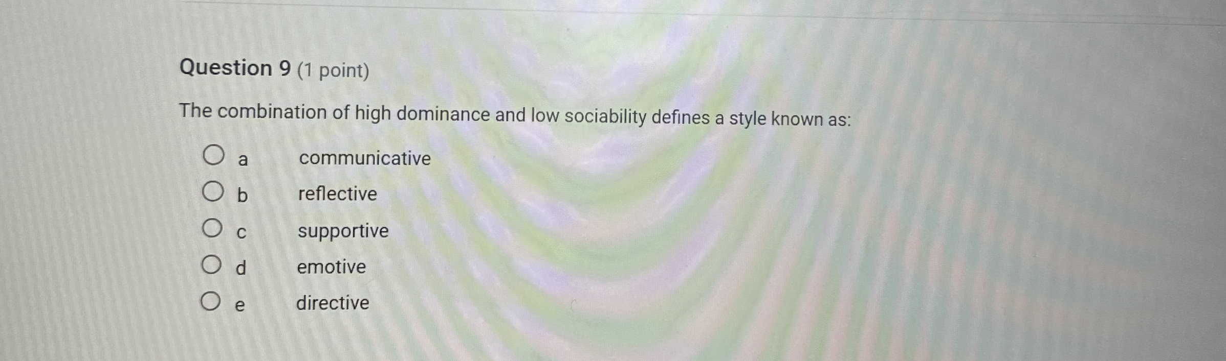 Solved Question 9 (1 ﻿point)The combination of high | Chegg.com