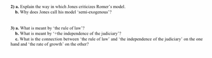 Solved 2) a. Explain the way in which Jones criticizes | Chegg.com