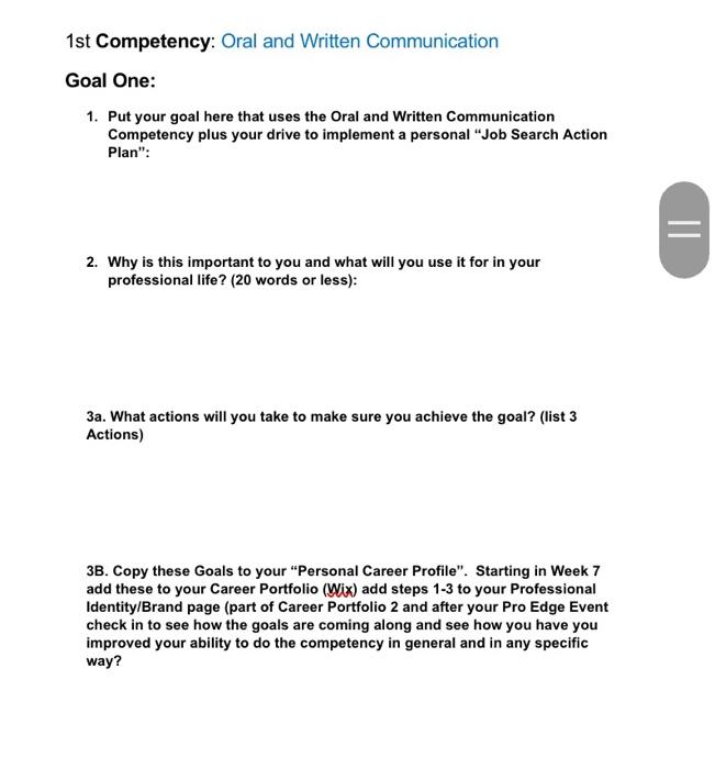Job Search Action Plan Assignment - Steps 1 to 5 = | Chegg.com