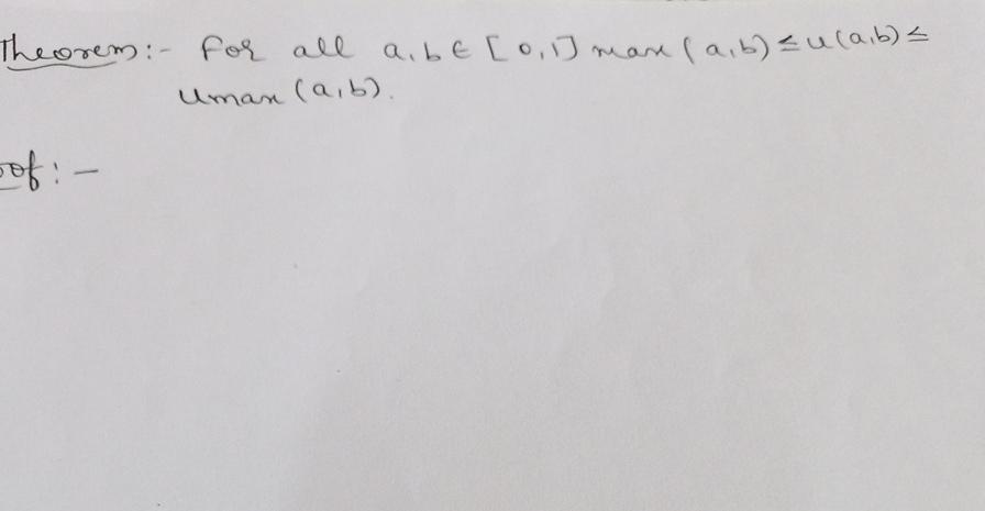 Solved Theorem:- ﻿For all a,bin[0,1] ﻿max | Chegg.com