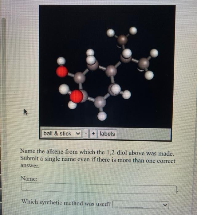 Solved name the alkene from which the 1,2-diol above was | Chegg.com