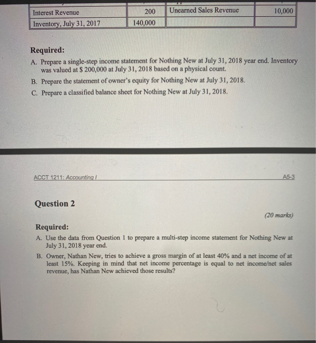 Solved I have already done some question number one but i | Chegg.com