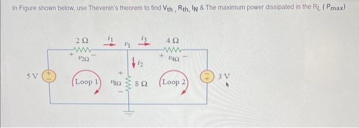 Solved In Figure shown below, use Thevenin's theorem to find | Chegg.com