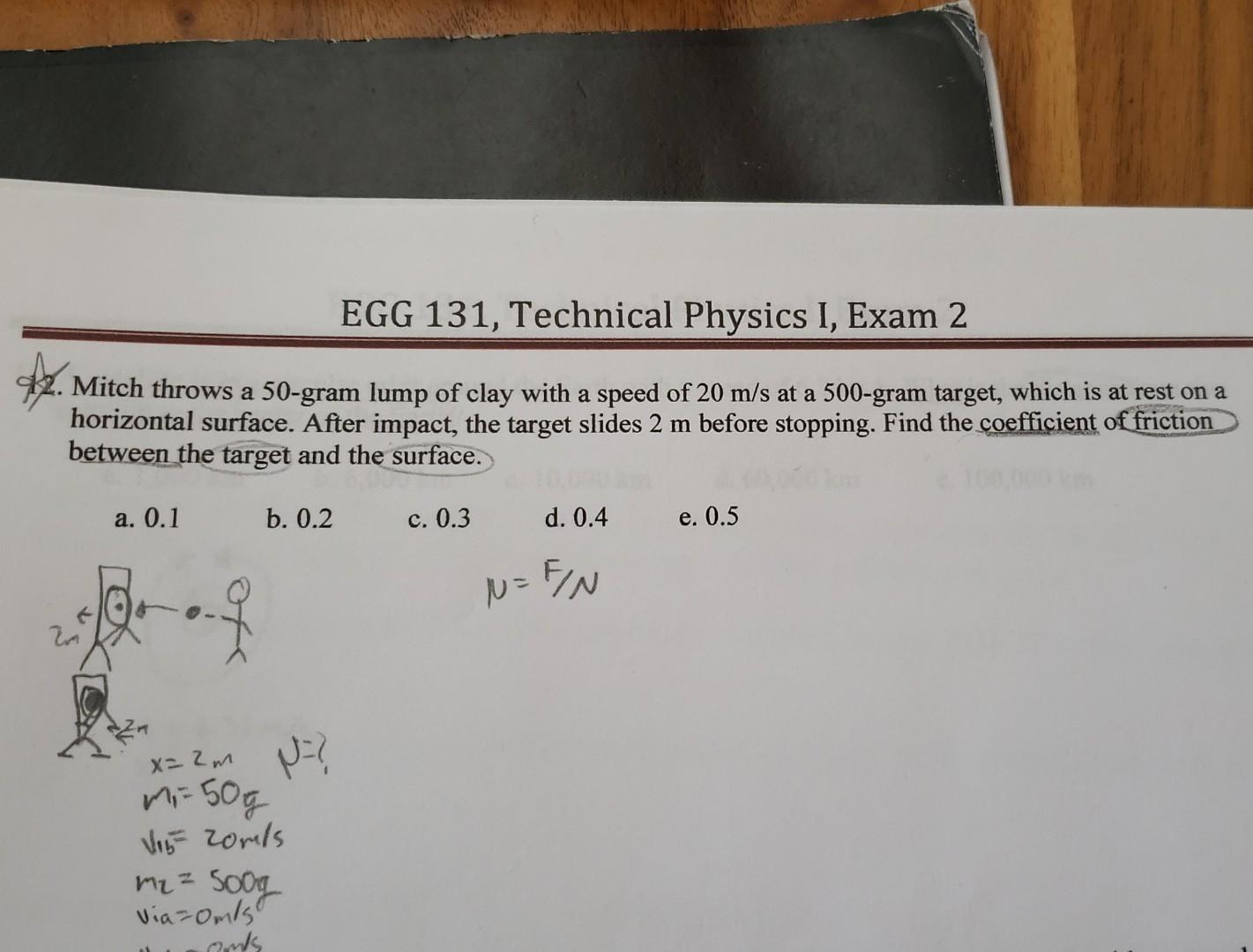 Solved EGG 131, Technical Physics I, Exam 2 Mitch throws a | Chegg.com