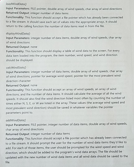 Solved The user should be shown a menu with five options: | Chegg.com