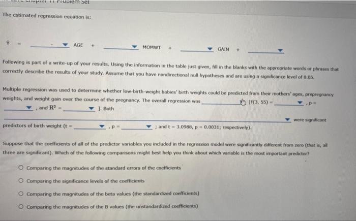 Solved 4. Interpreting statistical software output in | Chegg.com