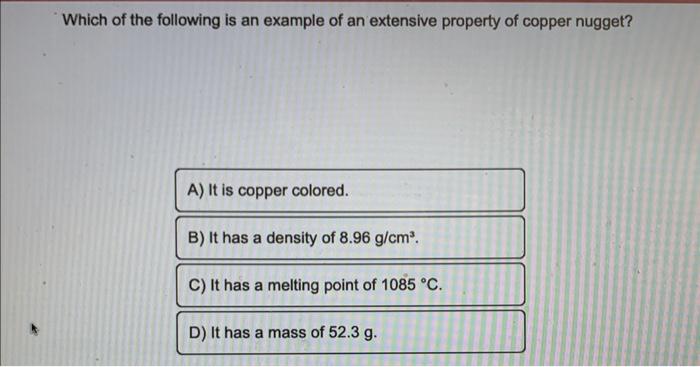 [Solved]: Which of the following is an example of an extens