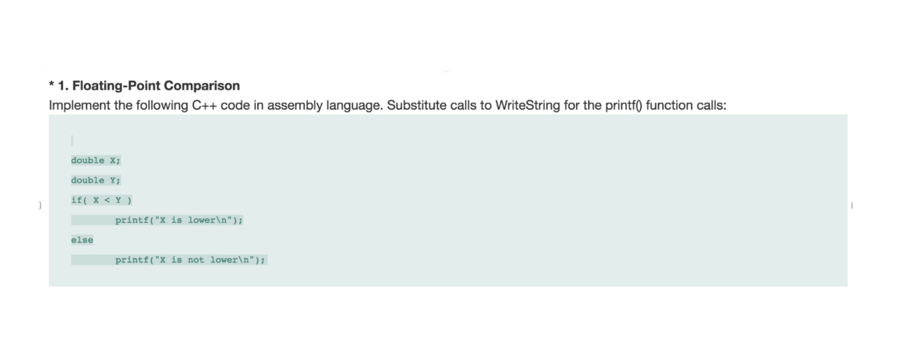 Solved Floating-Point ComparisonImplement the following C++ | Chegg.com