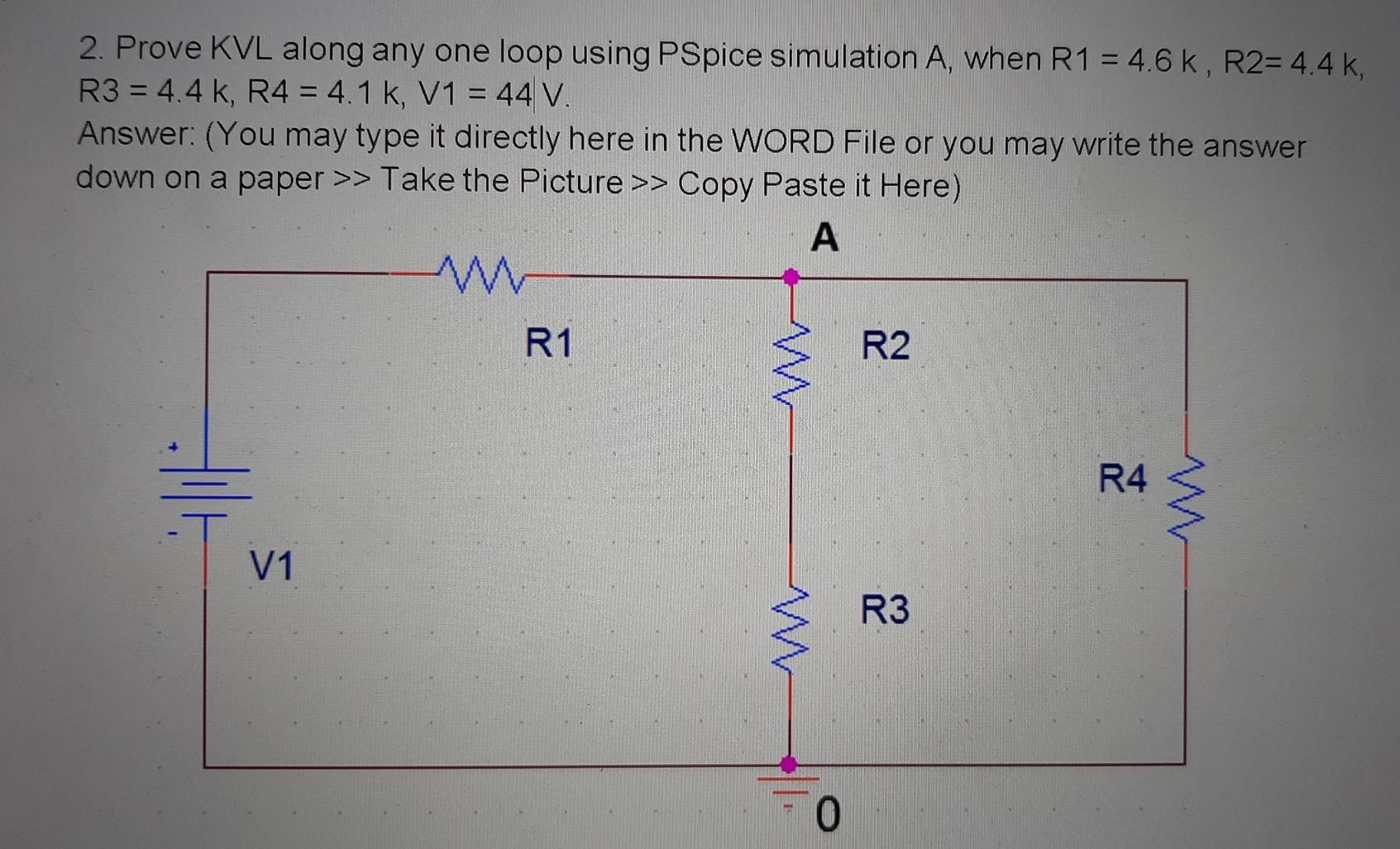 Solved 2 Prove Kvl Along Any One Loop Using Pspice