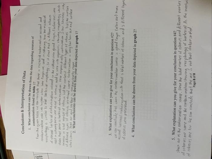 Solved Graph 1: Graph 2: Page 7 of 8Table1: Results of | Chegg.com