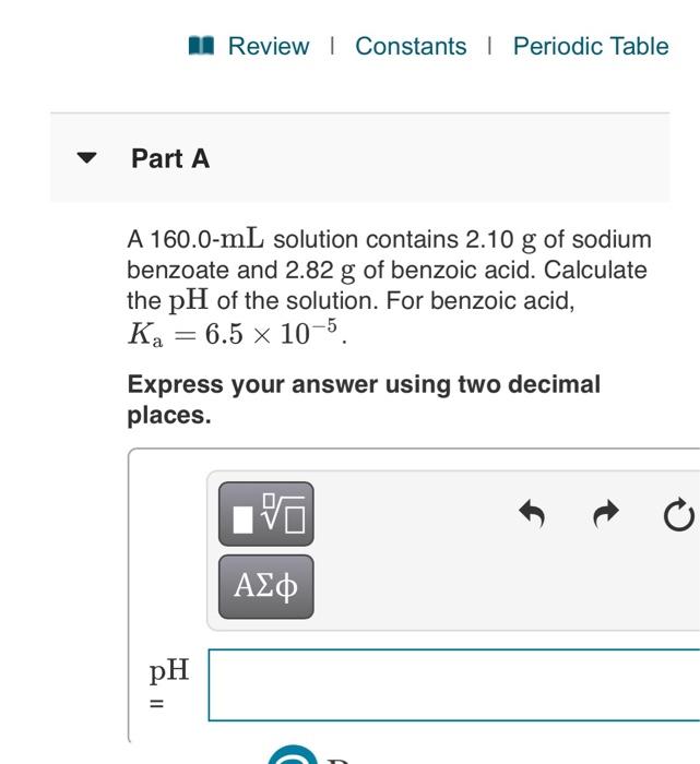 Solved II Review | Constants | Periodic Table Part A A A | Chegg.com