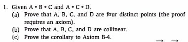 Solved Given A**B**C ﻿and A**C**D.(a) ﻿Prove that A, ﻿B, ﻿C, | Chegg.com