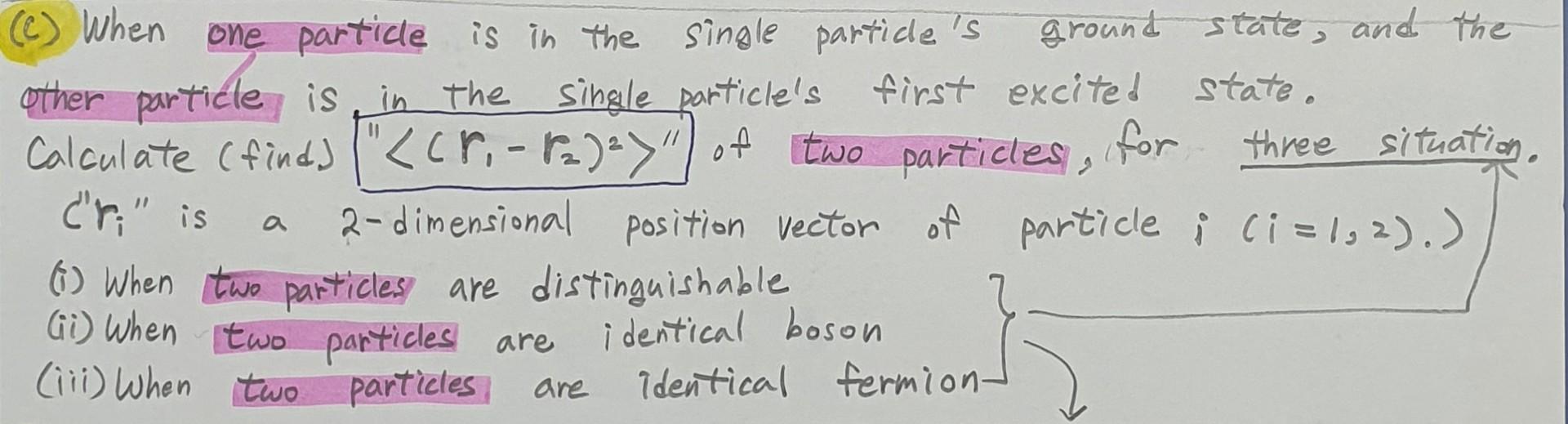 Solved Question) There are two particles" (with its mass " m | Chegg.com