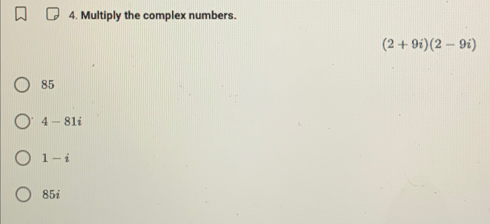 Solved Multiply the complex | Chegg.com