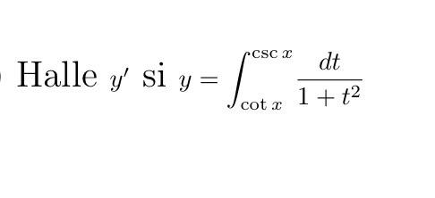 Solved CSC x dt Halle y' si y = f cot: I 1 + t² | Chegg.com