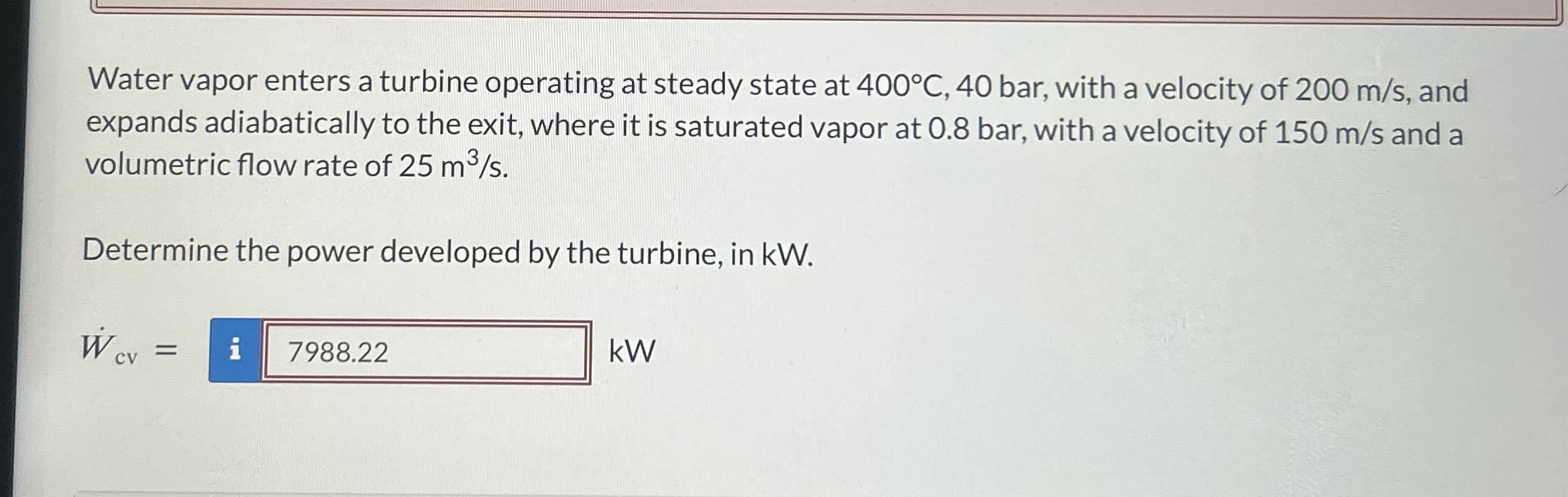 Solved Water vapor enters a turbine operating at steady | Chegg.com