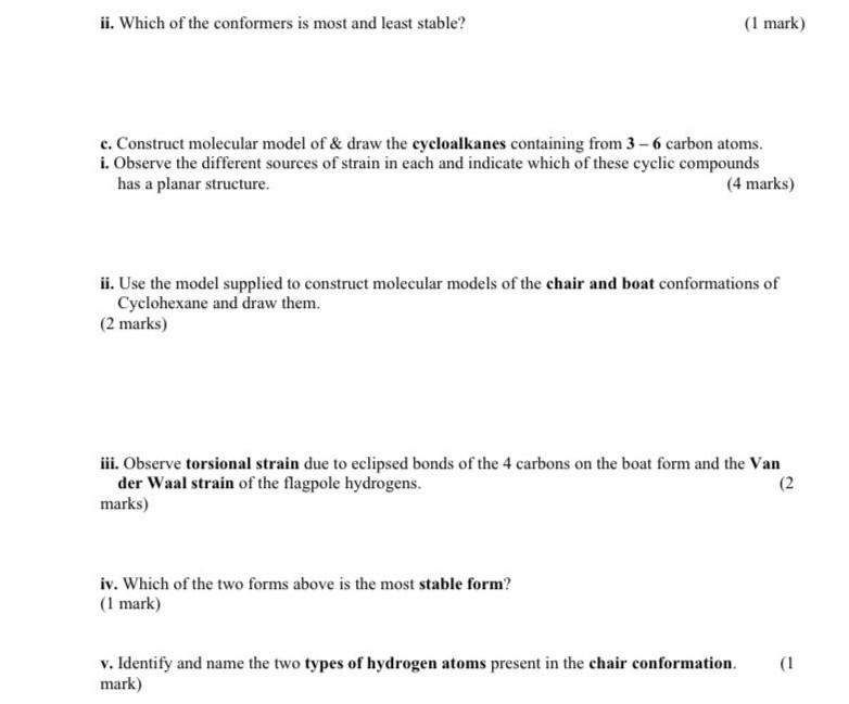 Solved EXPERIMENT 5 Understanding isomerism using models and | Chegg.com