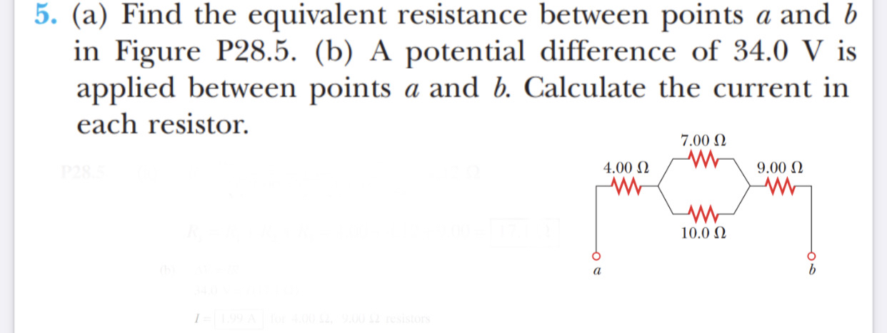 [Solved]: (a) Find the equivalent resistance between points