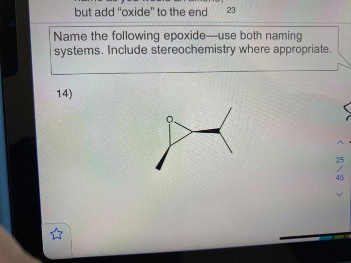 Solved but add "oxide" to the end 23 Name the following | Chegg.com