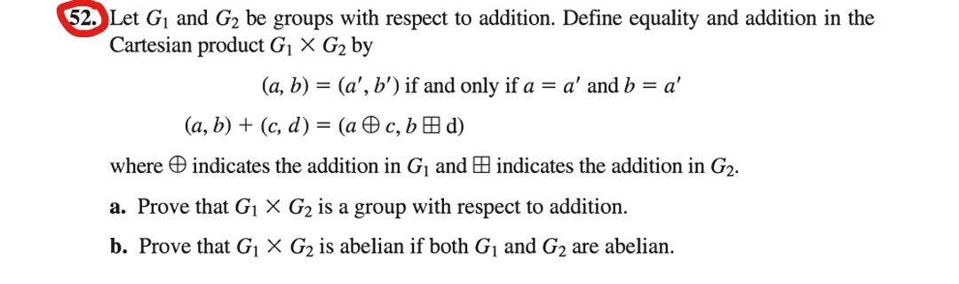 Solved Let G1 ﻿and G2 ﻿be groups with respect to addition. | Chegg.com