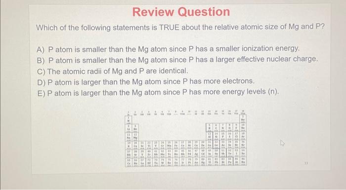 Solved Which of the following statements is TRUE about the | Chegg.com