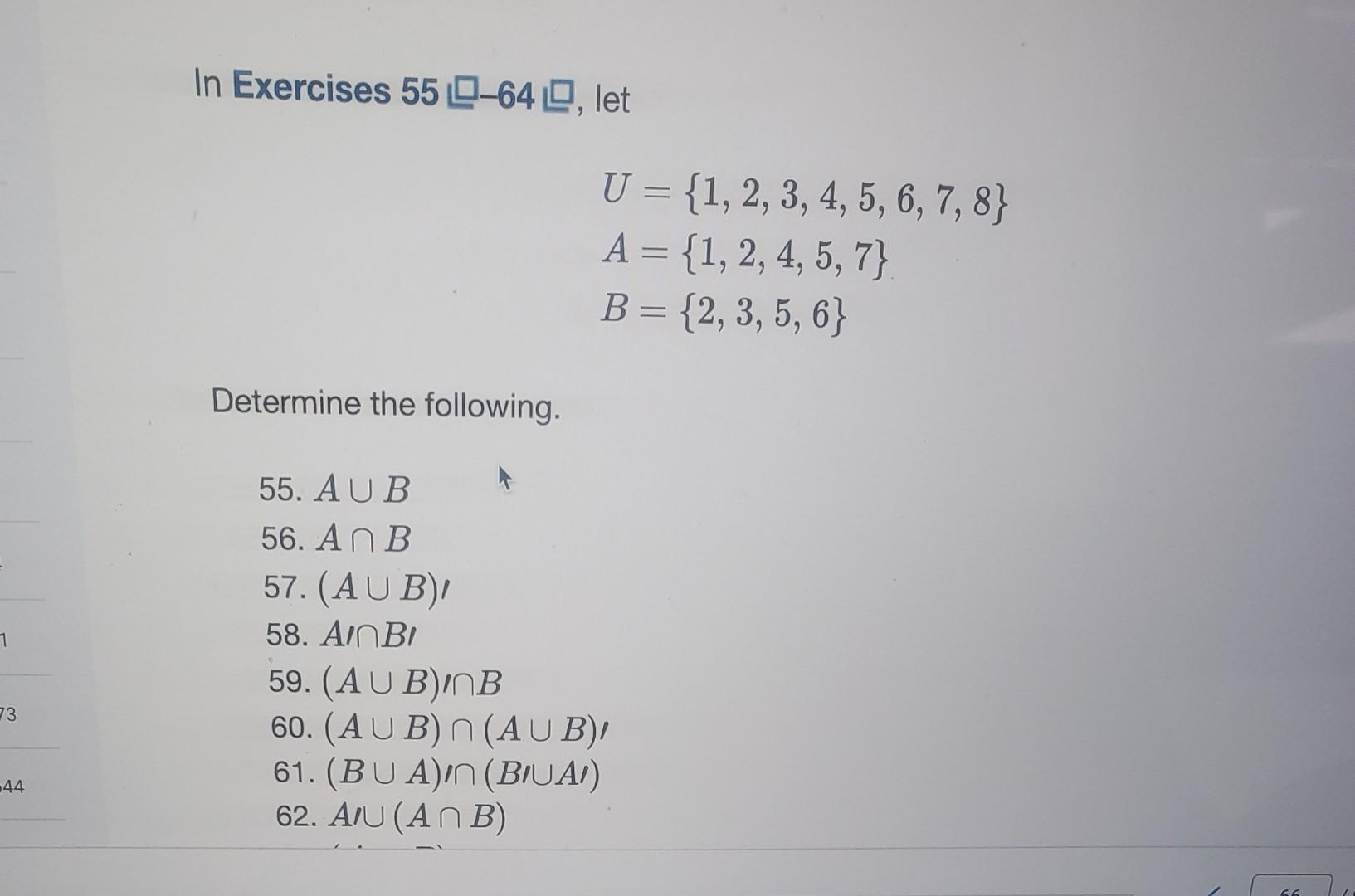 Solved In Exercises 55 므-64, let | Chegg.com