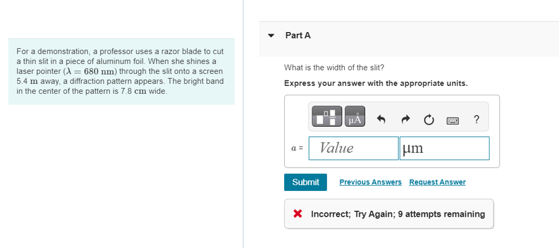 Solved Part AFor a demonstration, a professor uses a razor | Chegg.com
