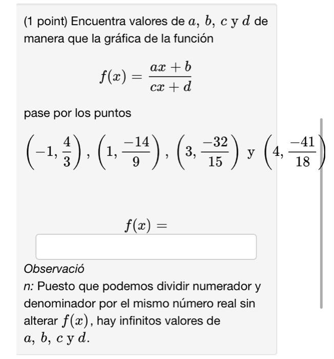 Solved Find values of a, b, c, and d such that the graph | Chegg.com Solved Find values of a, b, c, and d such that the graph | Chegg.com