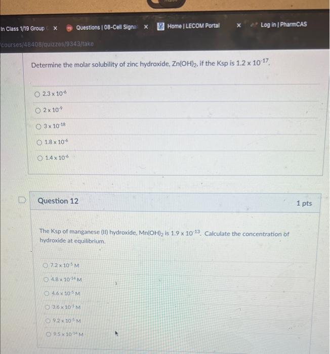 Solved For the reaction below, choose the correct expression | Chegg.com