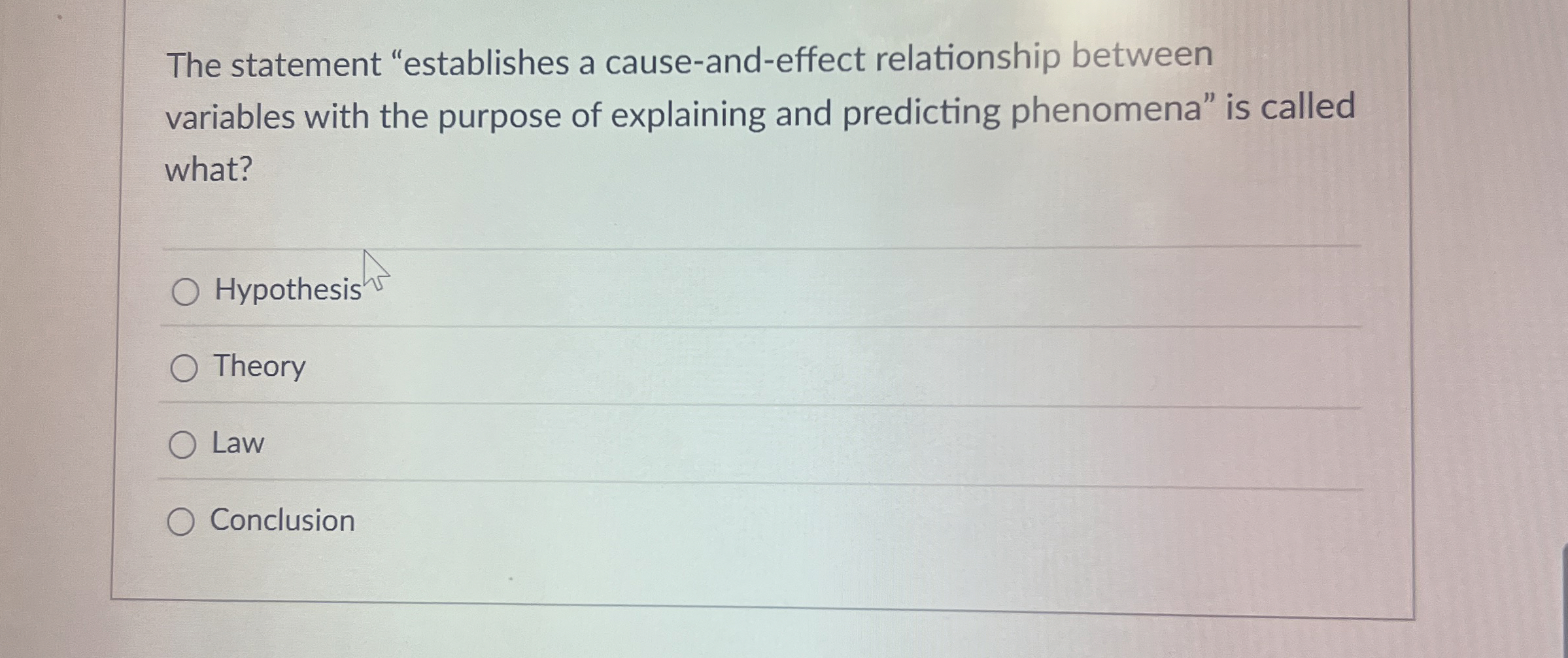 Solved The statement "establishes a cause-and-effect | Chegg.com