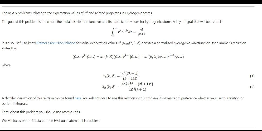 Solved The next 5 problems related to the expectation values | Chegg.com