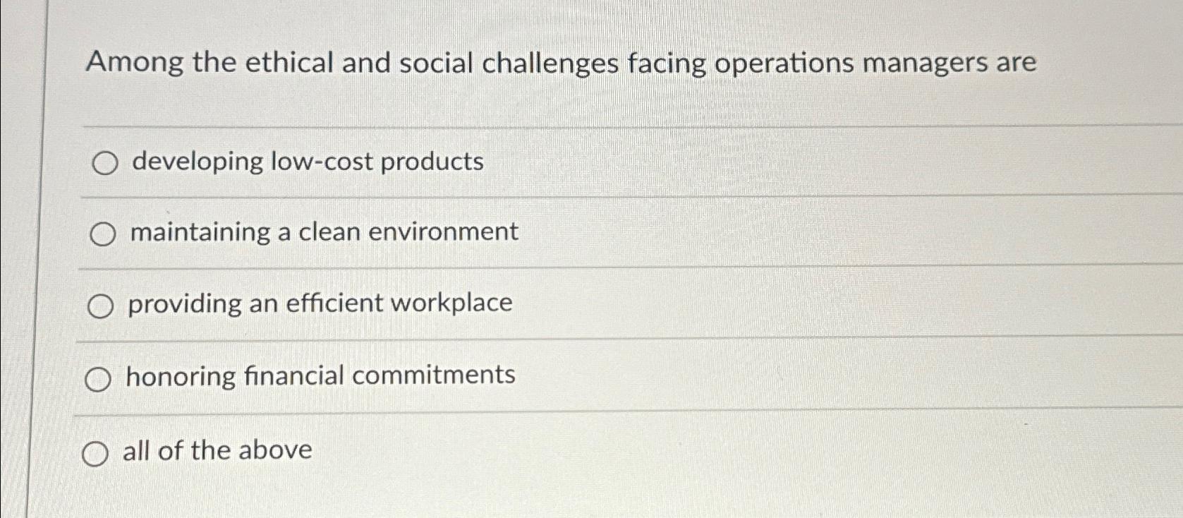 Solved Among the ethical and social challenges facing | Chegg.com