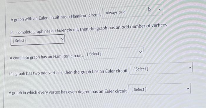 Solved A graph with an Euler circuit has a Hamilton circuit. | Chegg.com