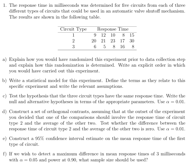 Solved PLEASE SOLVE USING ONE-WAY ANOVA METHOD. (Explanation | Chegg.com