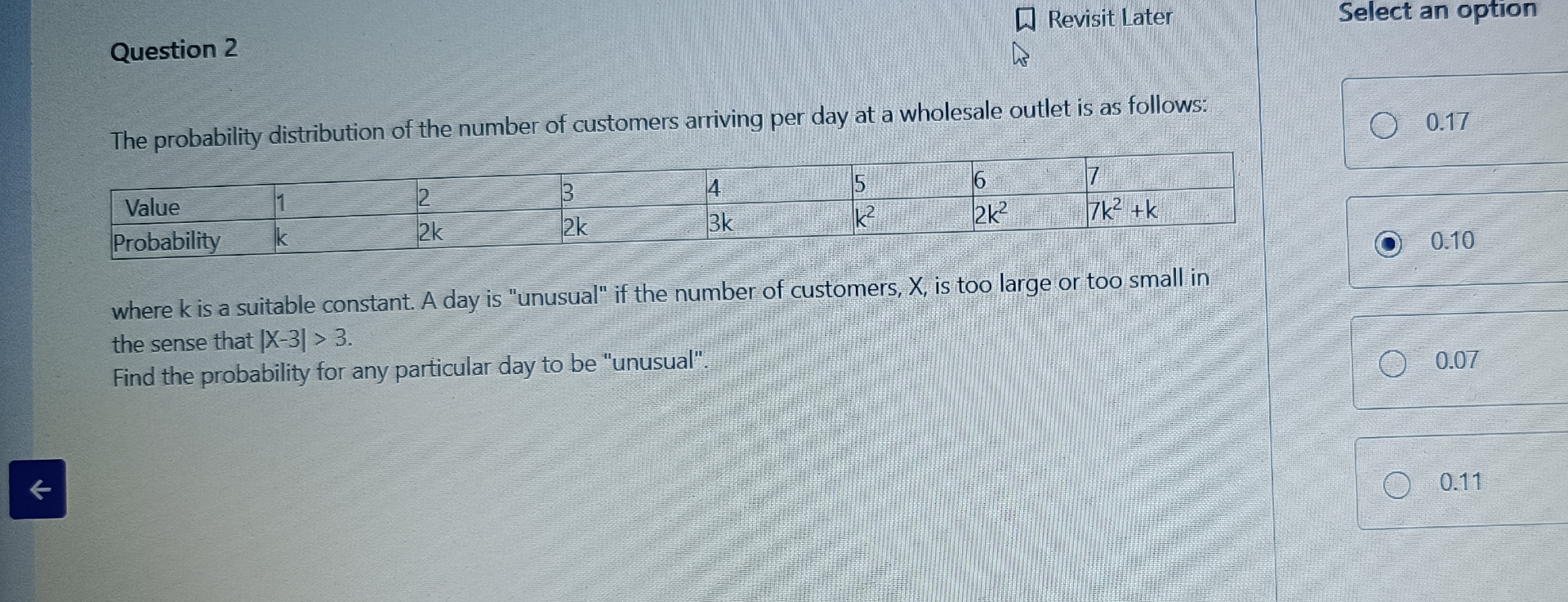 Solved Revisit LaterSelect an optionQuestion 2The | Chegg.com