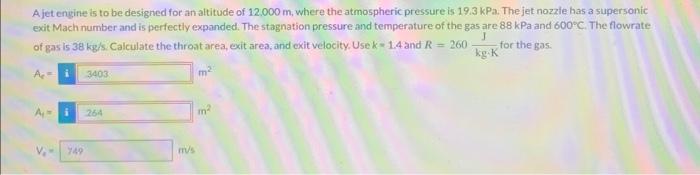 Solved A jet engine is to be designed for an altitude of | Chegg.com