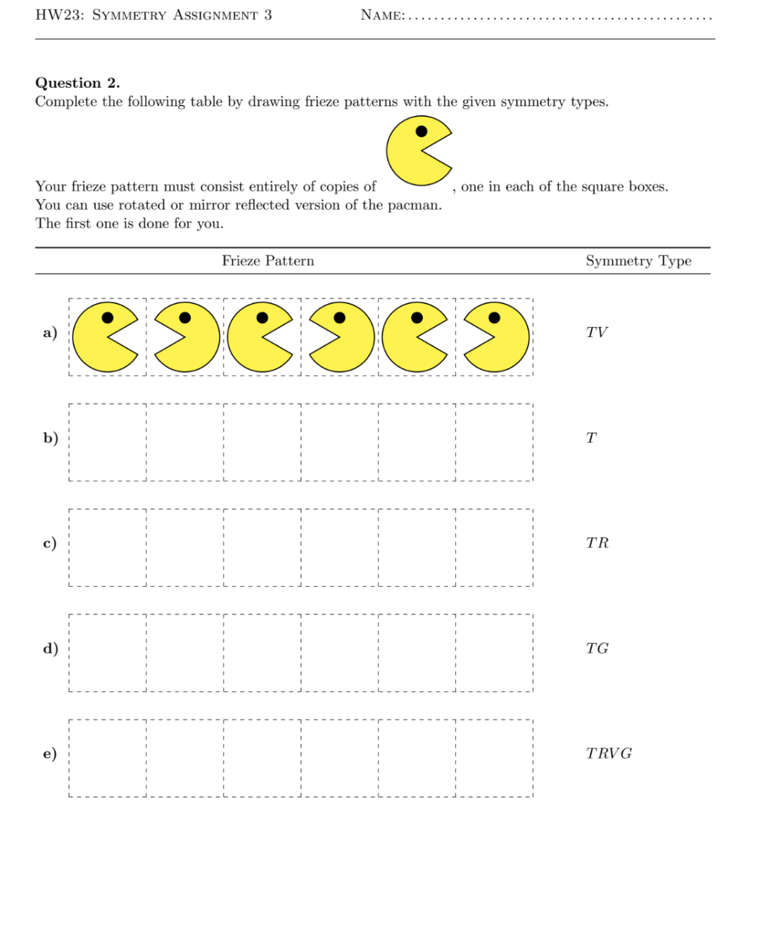 Solved Question 2 . Complete the following table by drawing | Chegg.com