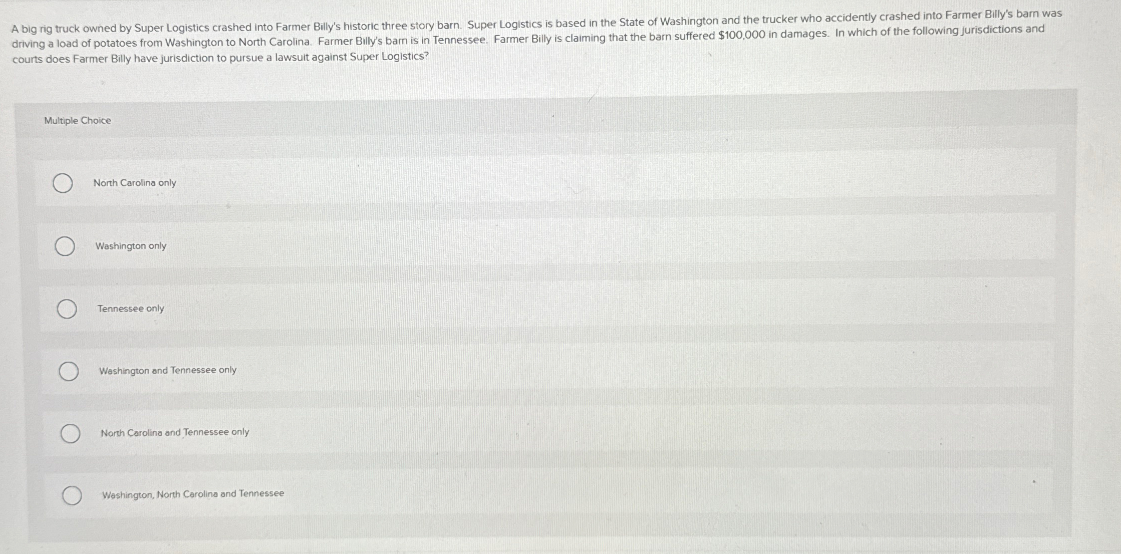 Solved A big rig truck owned by Super Logistics crashed into | Chegg.com