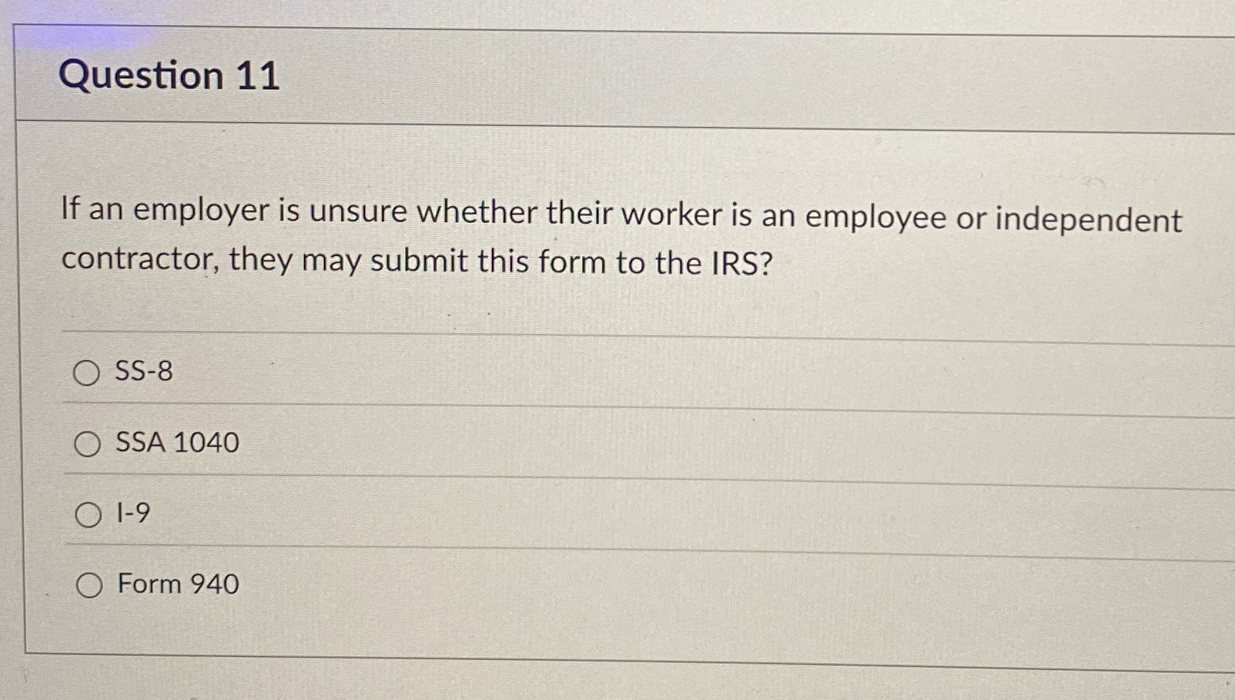 Solved Question 11If an employer is unsure whether their | Chegg.com