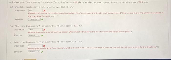 Solved A shydiver humps from a. blow moving airplane. The | Chegg.com