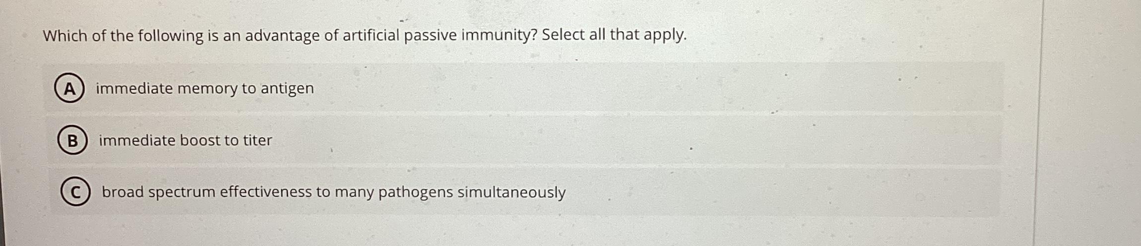 Solved Which of the following is an advantage of artificial | Chegg.com