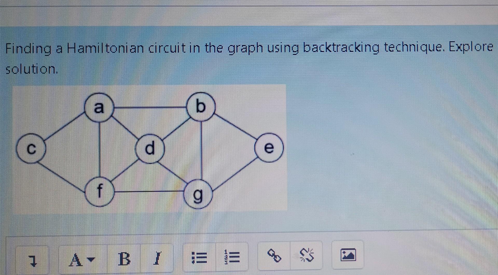 Solved Finding a Hamiltonian circuit in the graph using | Chegg.com