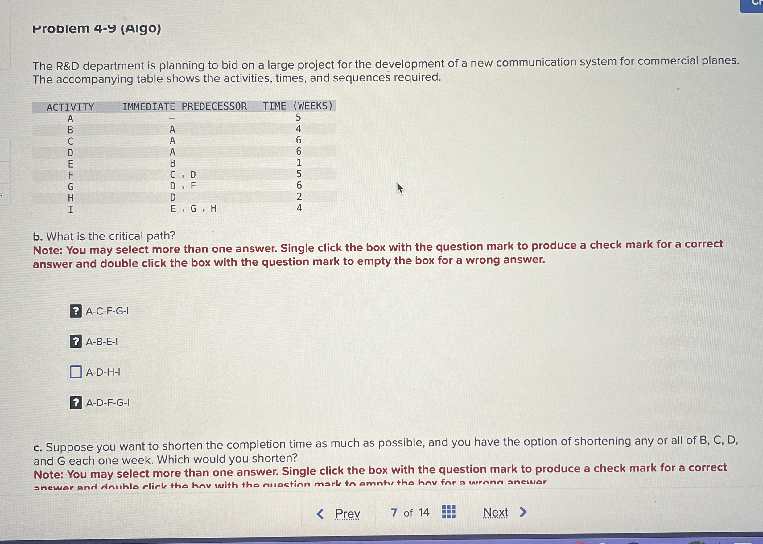 Solved Problem 4-y (Algo)The R&D department is planning to | Chegg.com