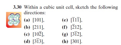 Solved 3.30 ﻿Within a cubic unit cell, sketch the | Chegg.com
