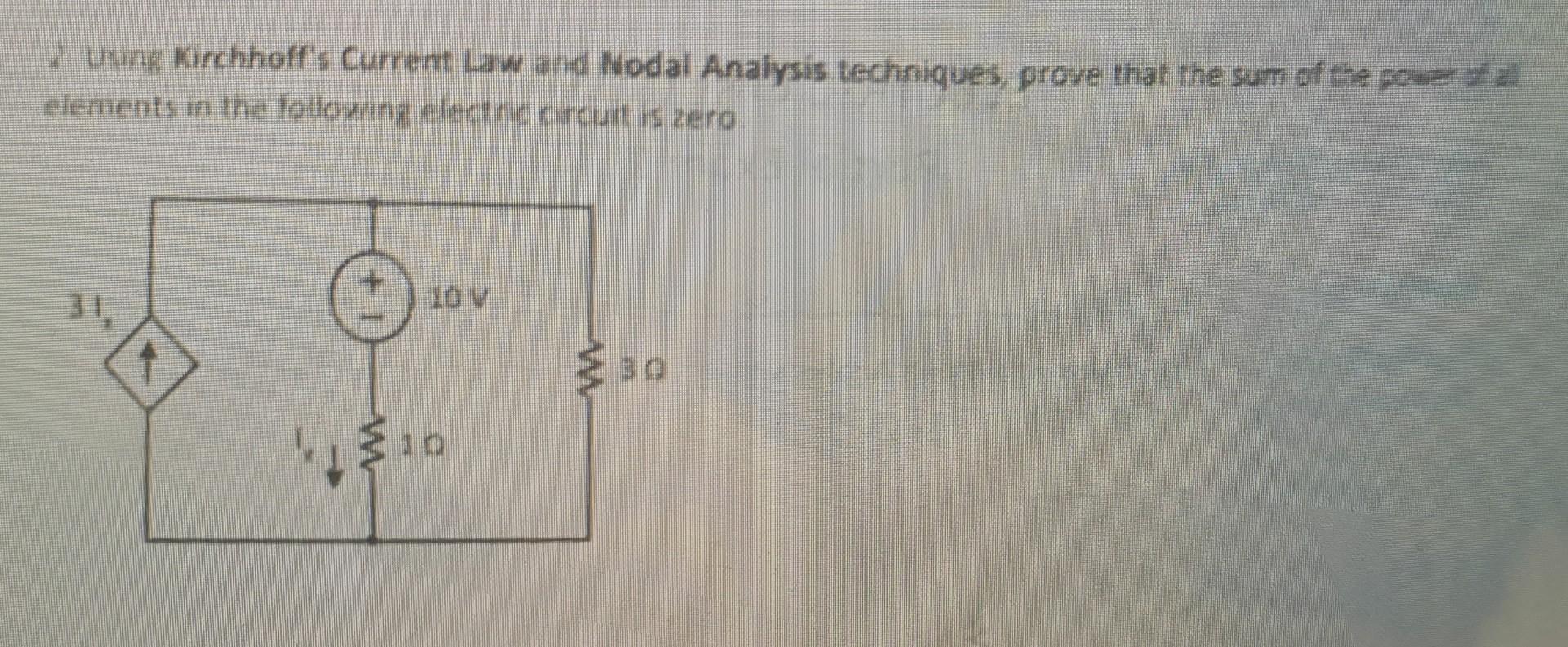 Solved Using Kirchhoff's Current Law and Nodal Analysis | Chegg.com