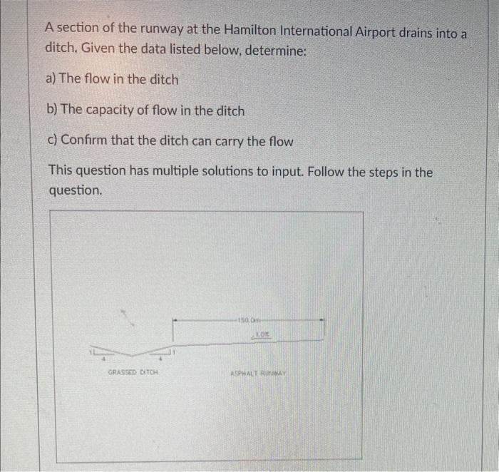 Solved A section of the runway at the Hamilton International | Chegg.com