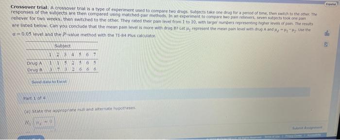 Solved Crossover trial: A crossover trial is a type of | Chegg.com