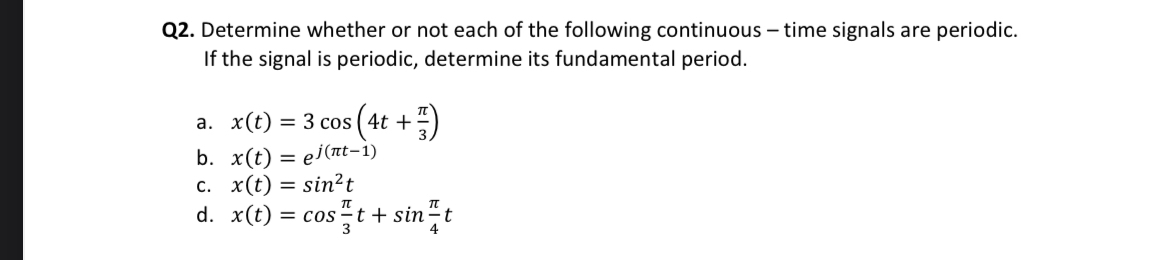 Q2. ﻿Determine whether or not each of the following | Chegg.com